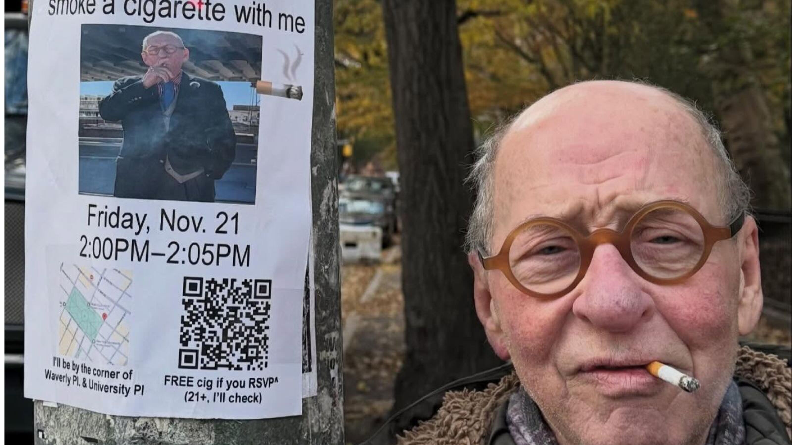 Bob (75) kreeg ruim 2000 mensen bij elkaar om 'peukie' te doen