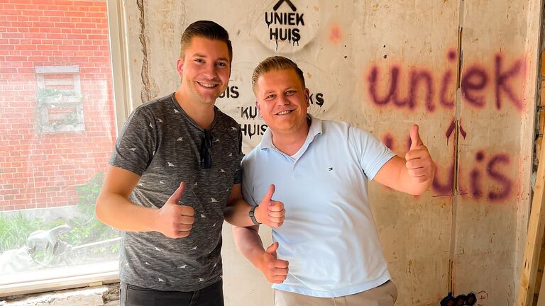 Maik Beusink (29) is een hit op social media door verbouwing huis